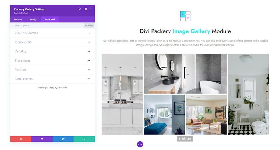 Packery Gallery Module Overview - DiviFlash Docs