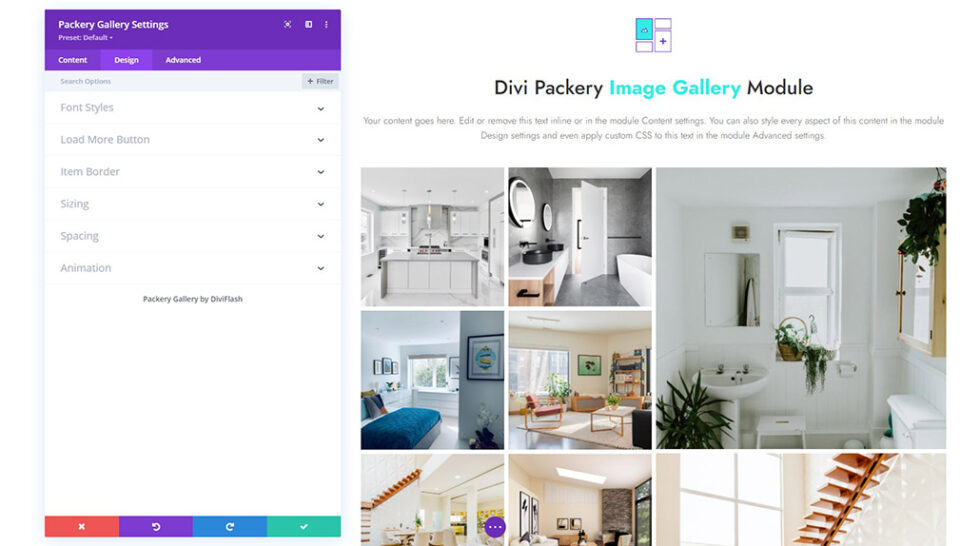 Packery Gallery Module Overview - DiviFlash Docs